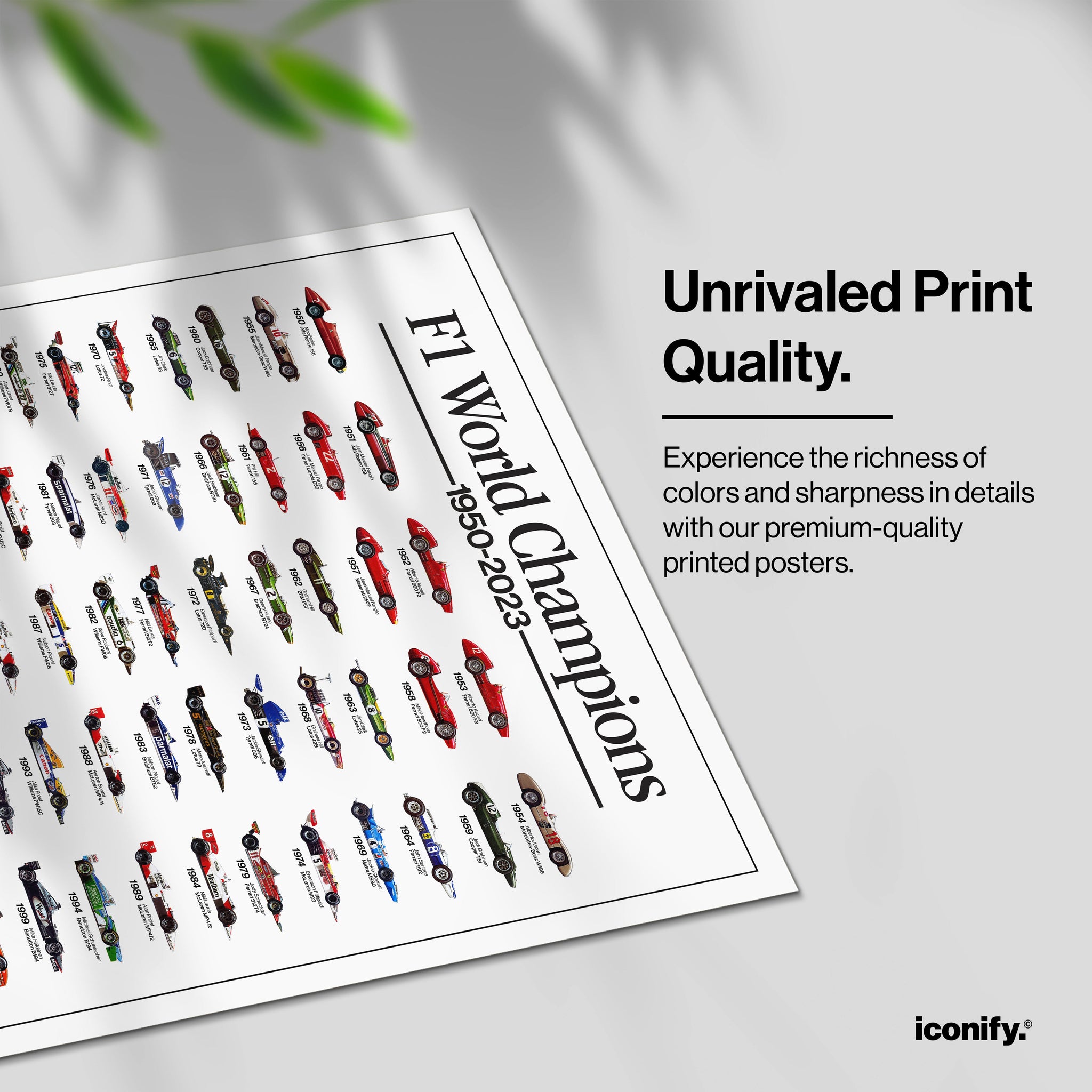 Iconify 'F1 World Champions' Poster